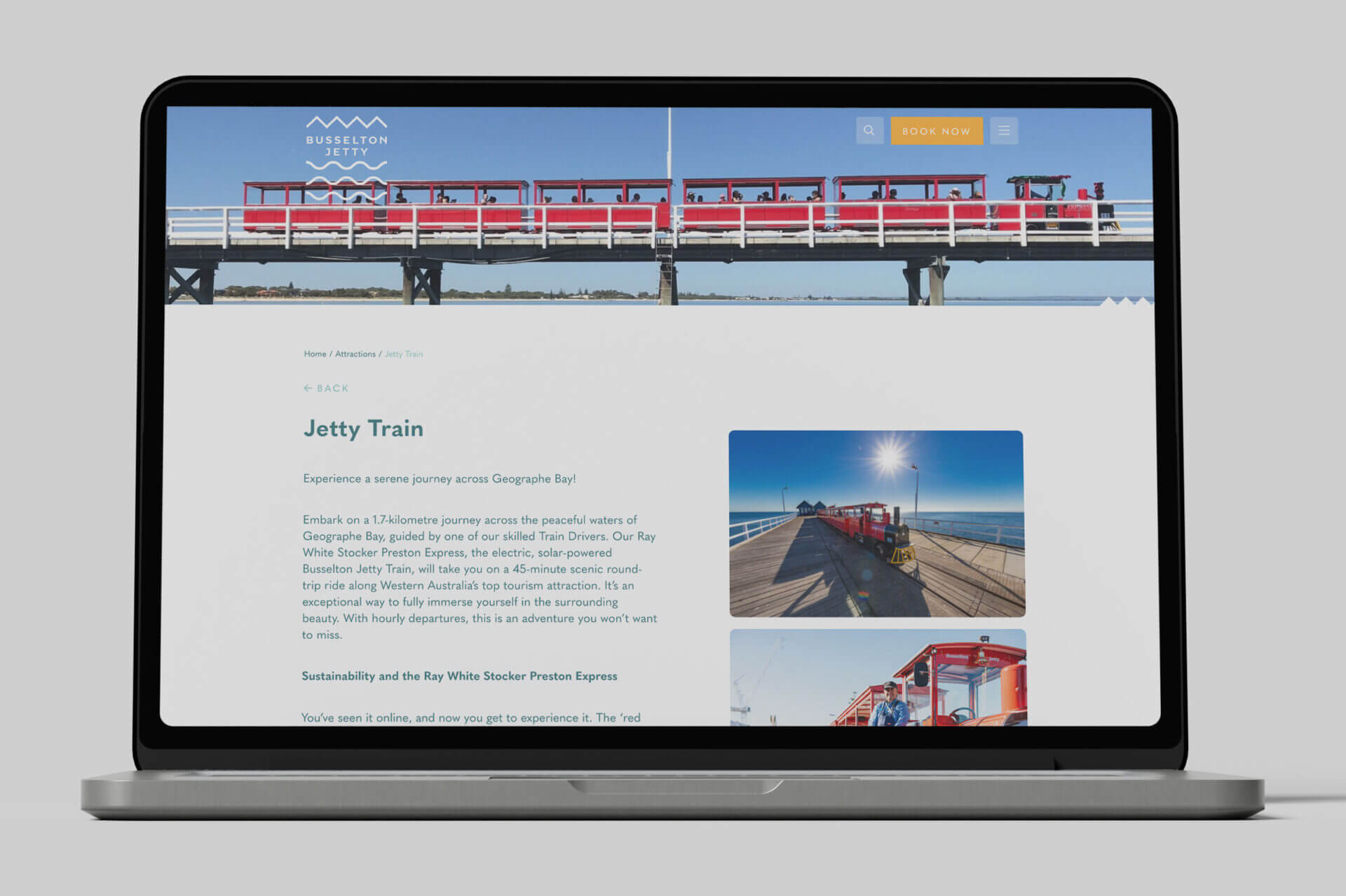 Busselton Jetty Website - thebox